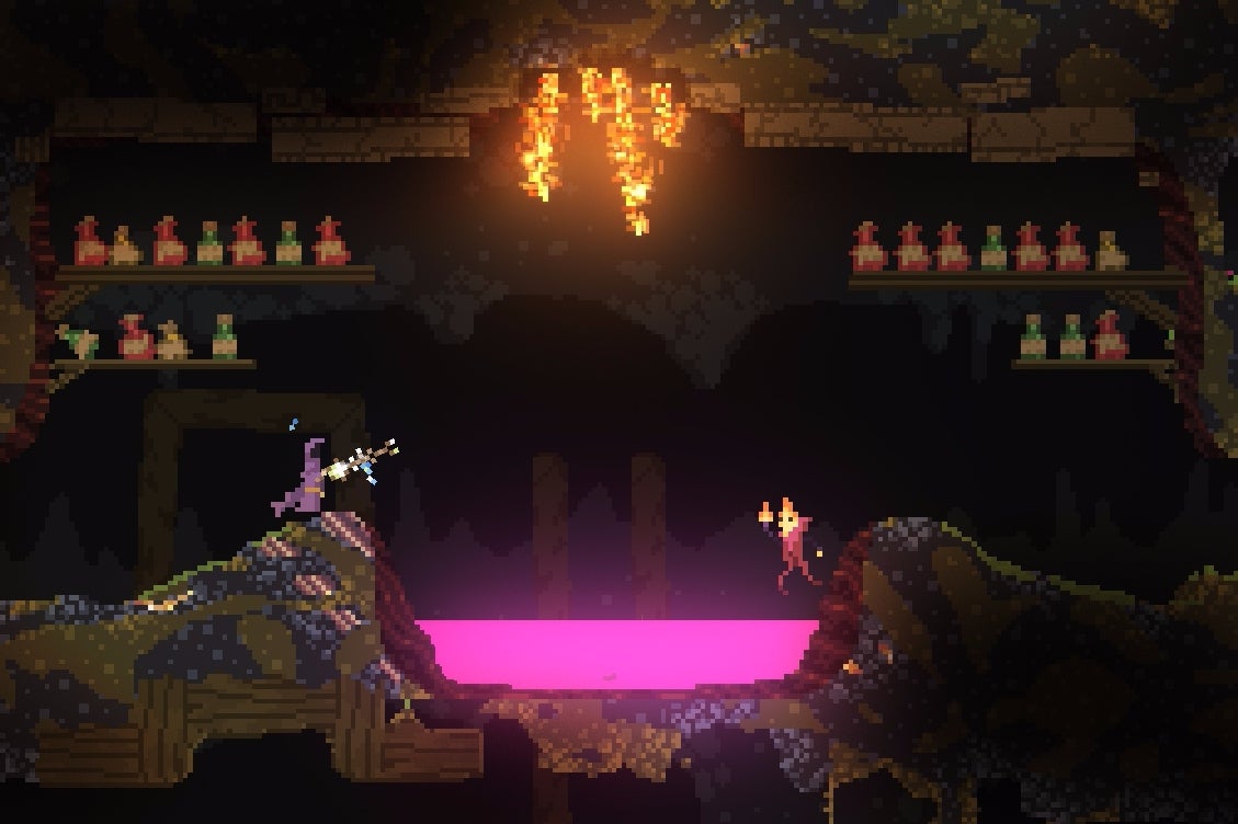 Roguelite Noita's simulated pixel system suggests a promising Spelunky ...
