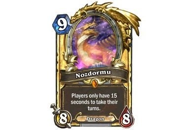 Nozdormu Hearthstone Hearthstone: Aussetzen! Nozdormu Karte Lässt