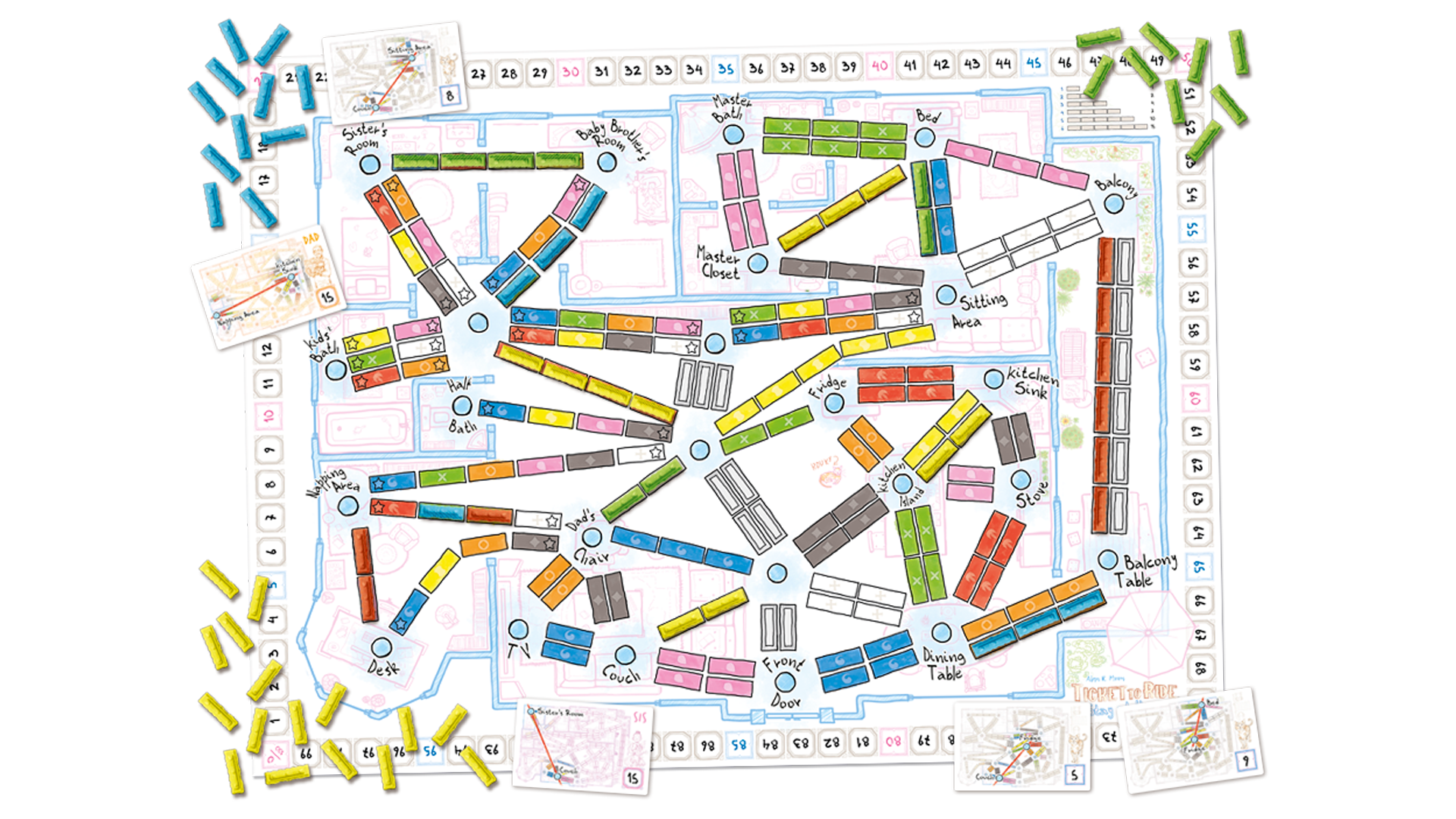 Ticket to Ride: Stay at Home is a free print-and-play expansion about ...