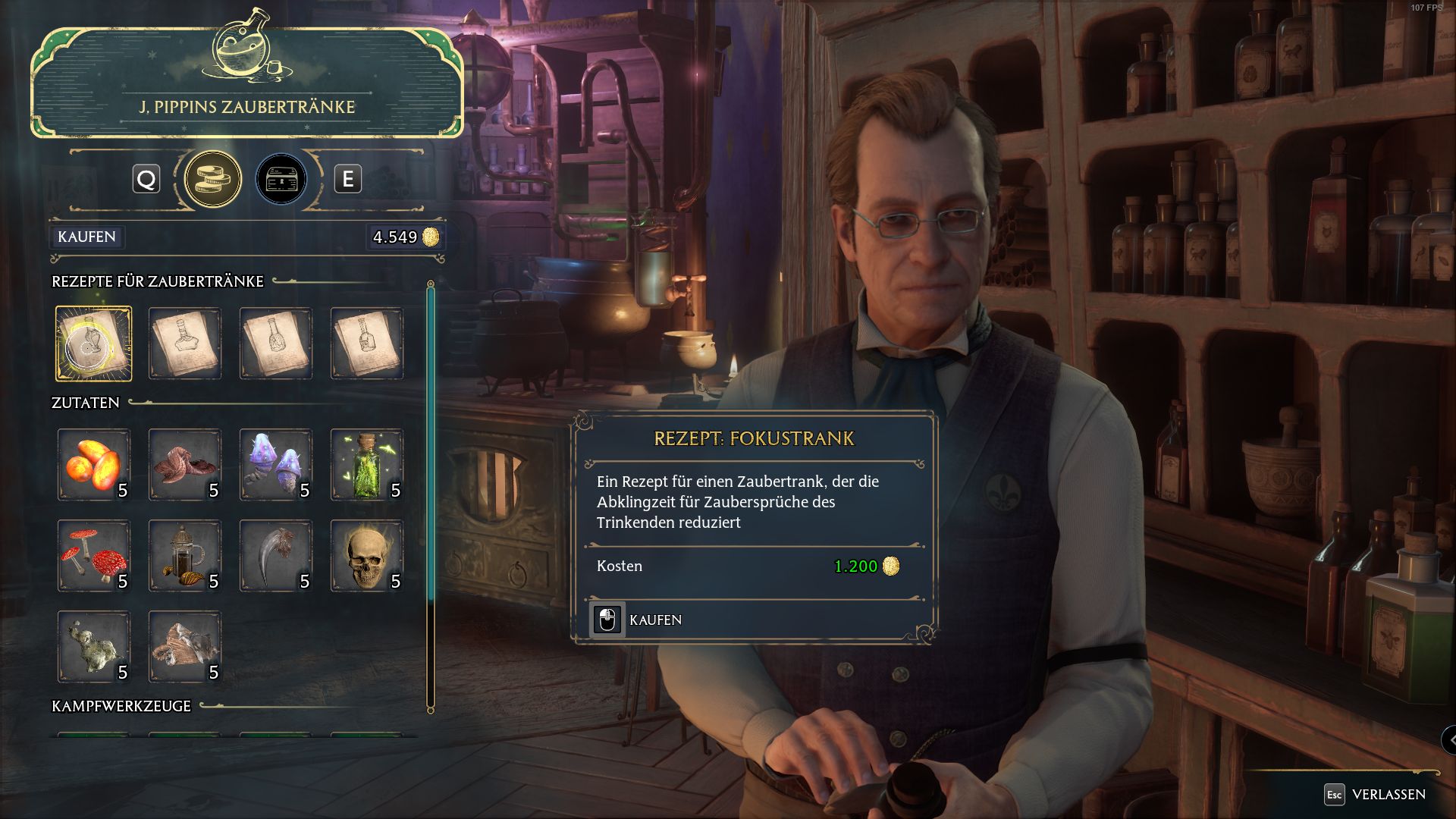 Hogwarts Legacy Tranke Brauen