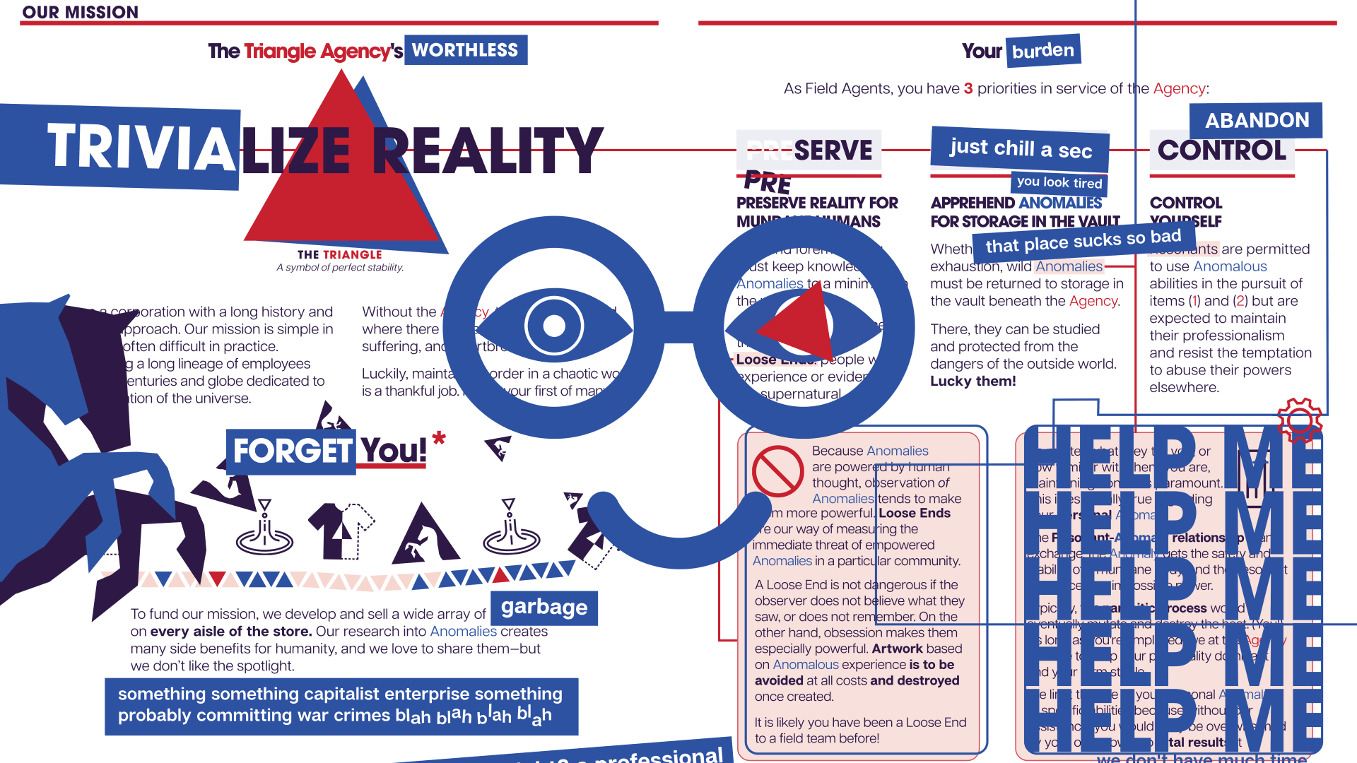 Triangle Agency is a satirical horror RPG of paranormal investigation inspired by Control and ...