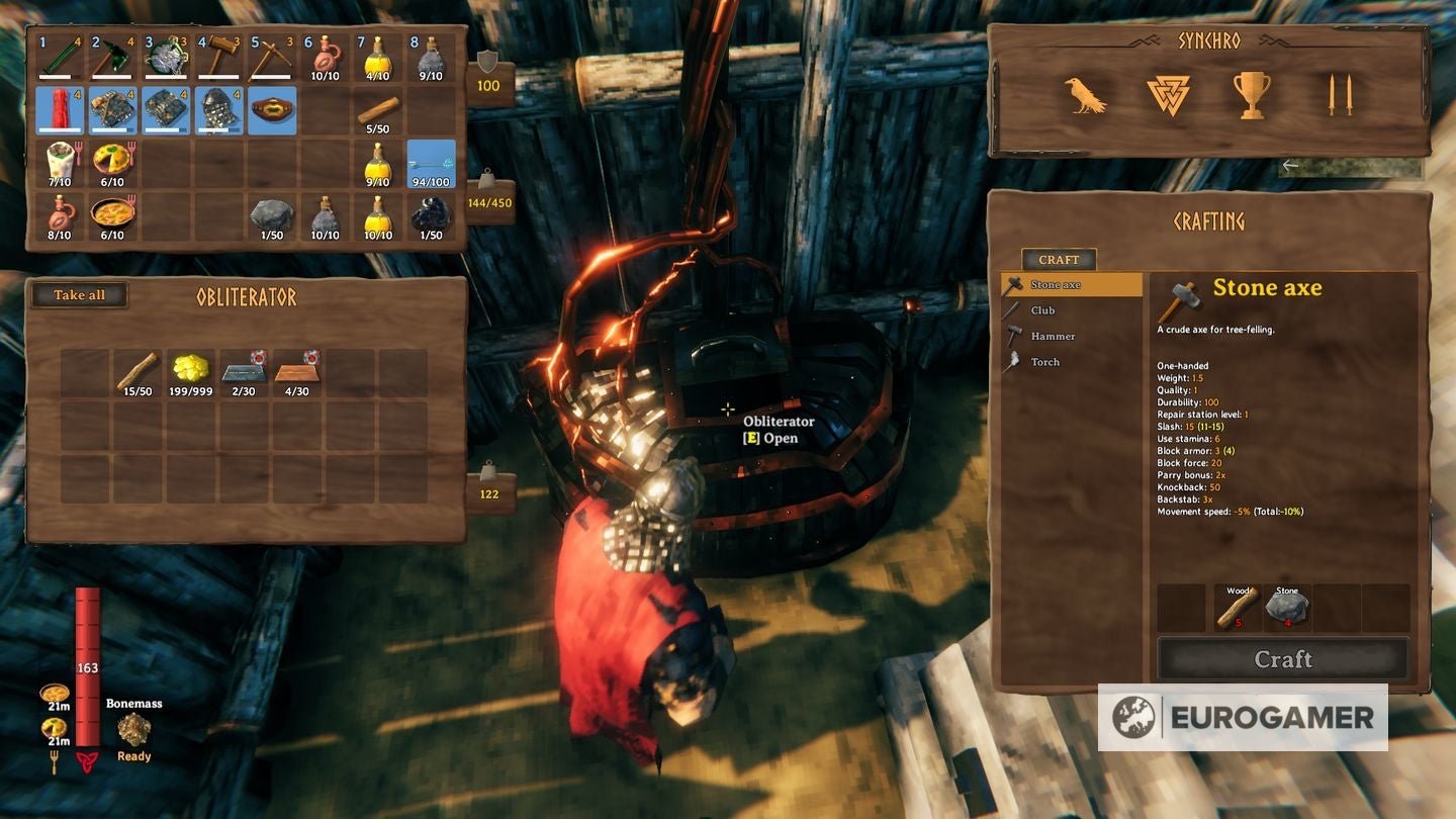 Valheim Obliterator: How to craft and Obliterator and get Thunder Stone ...
