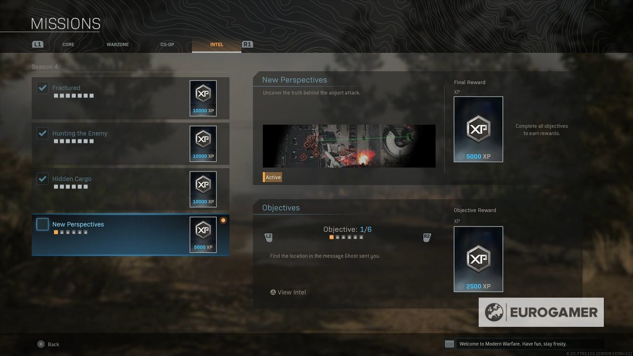Warzone New Perspectives Intel Mission locations: UAV and corrupted ...