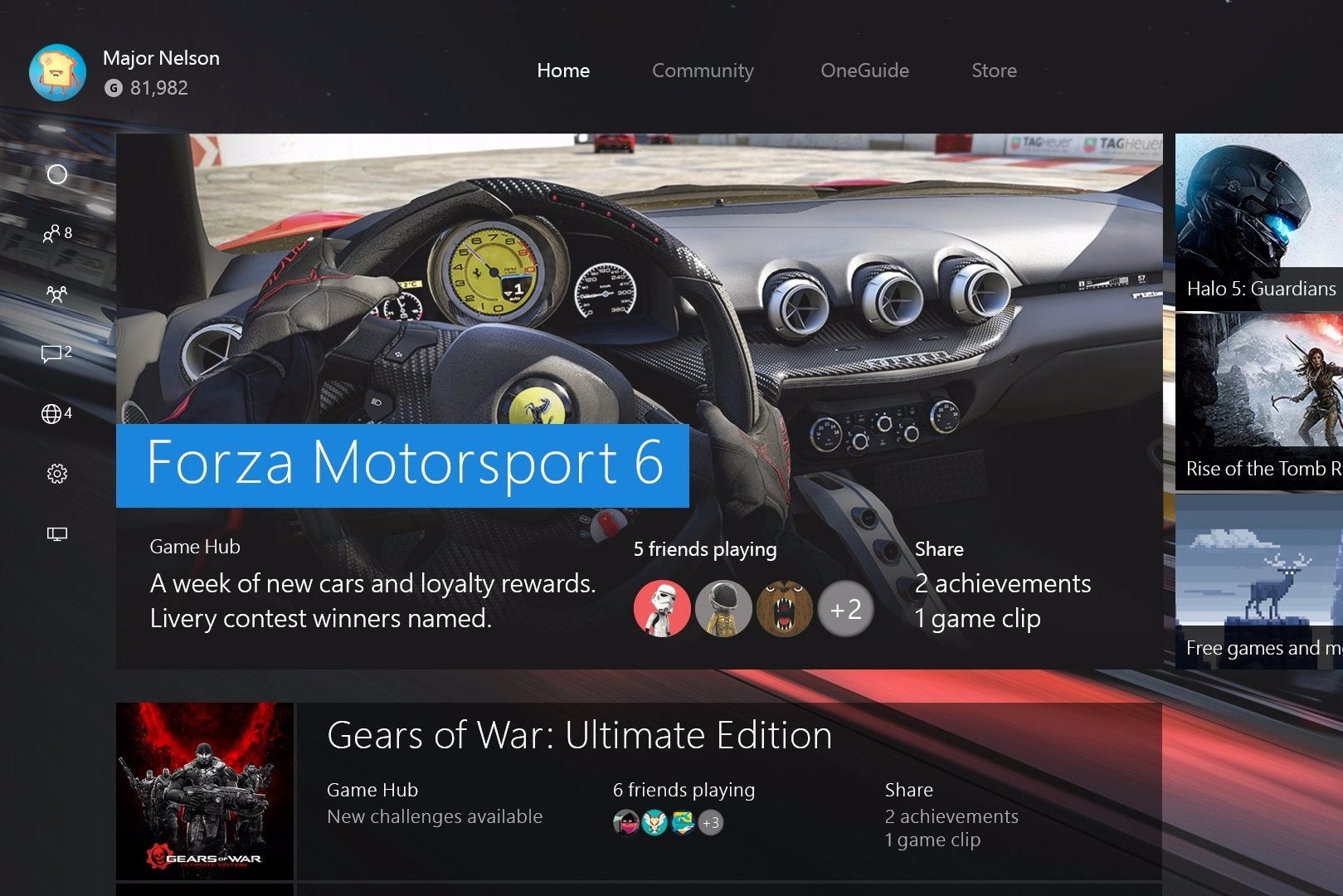 Xbox one dashboard store
