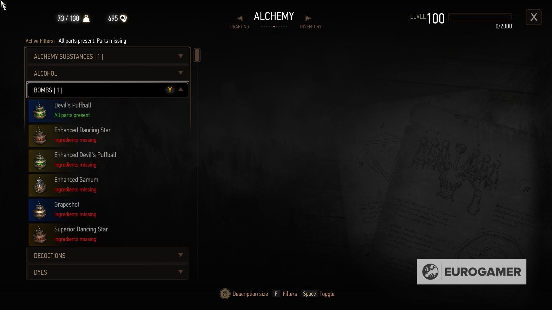 The Witcher 3 Alchemy ingredient lists: How to make potions, bombs ...