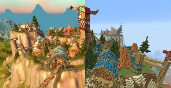 Entire World Of Warcraft Map Recreated In Minecraft Wow Crafting