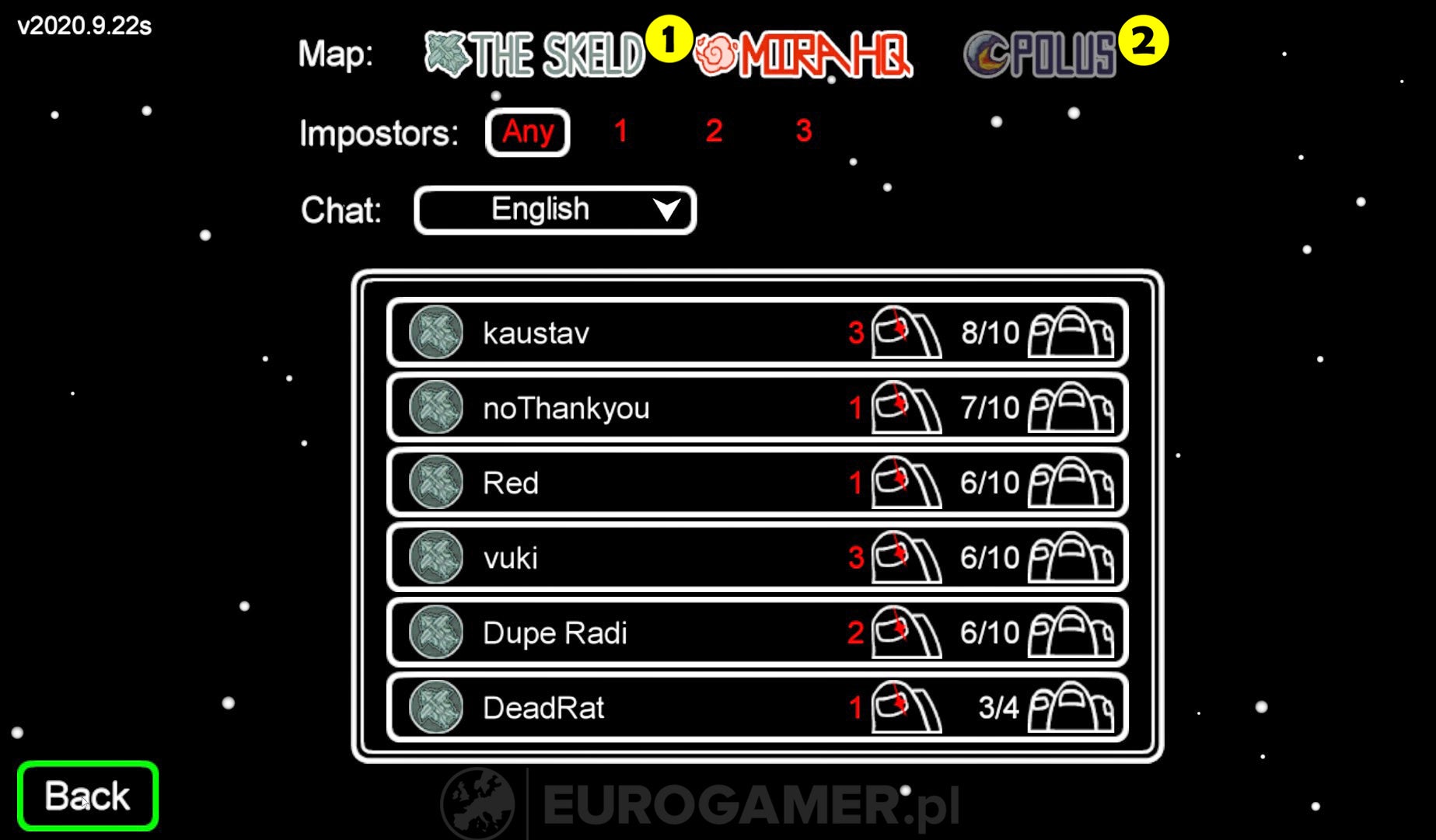 Among Us - jak wybrać mapę | Eurogamer.pl